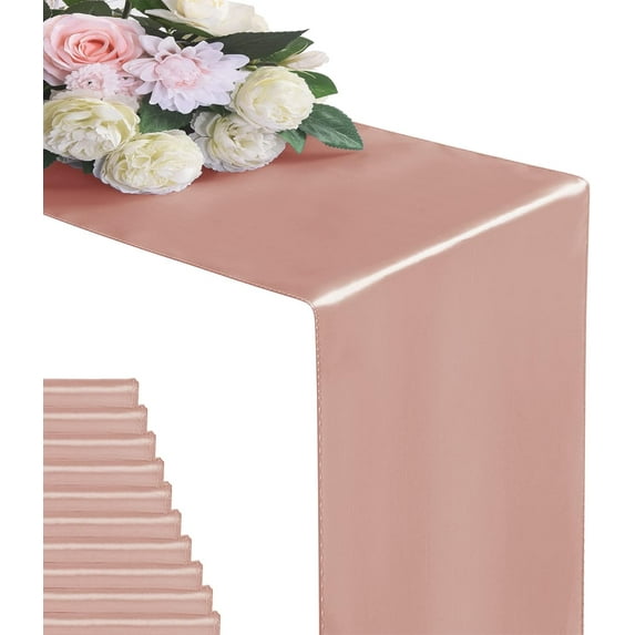 6 Pack Satin Table Runner 12 x 108 Inches for Wedding Birthday Party ...