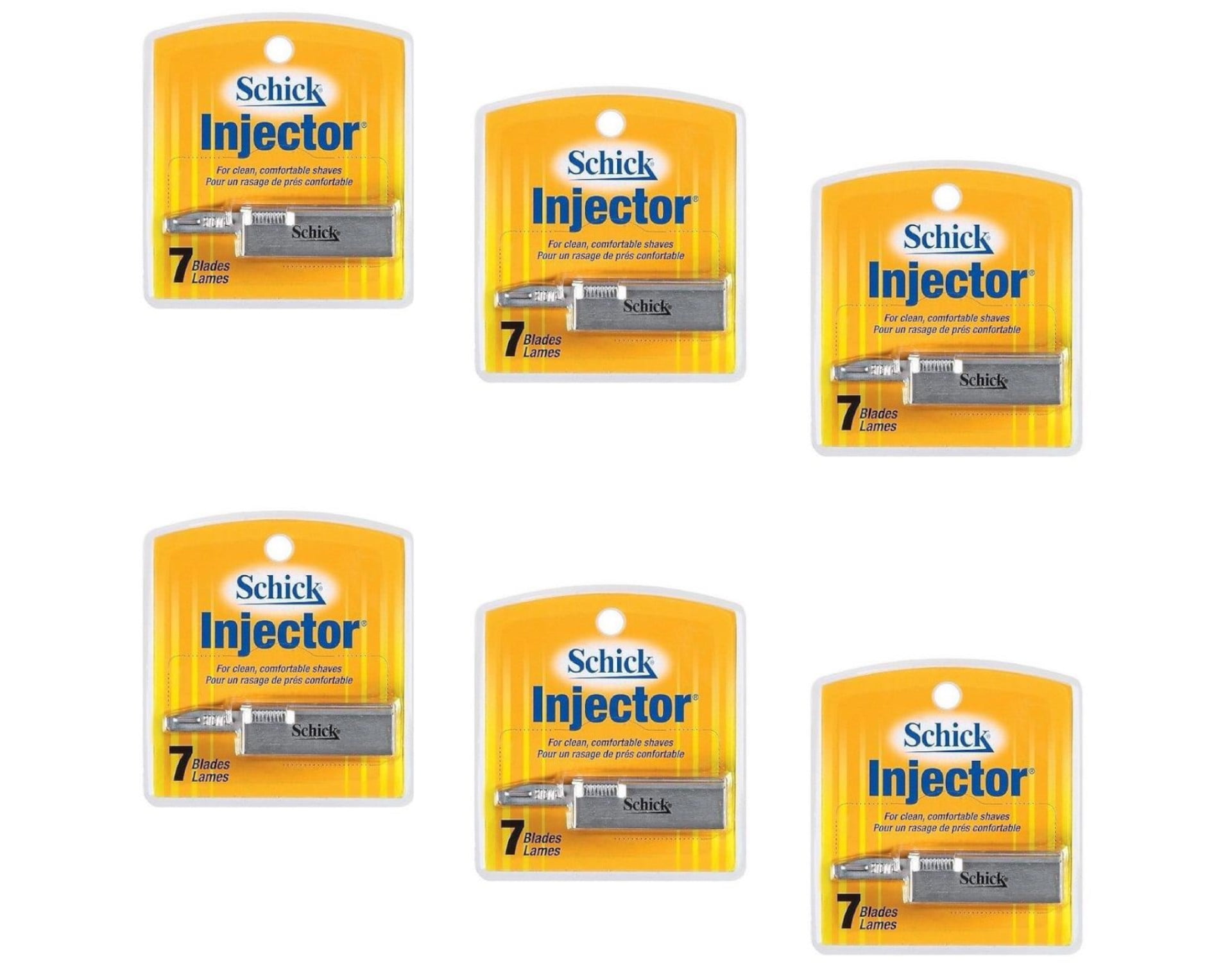 Schick Injector Razor Blades Refill - 6 Pack, 7 Units Each - Walmart.com