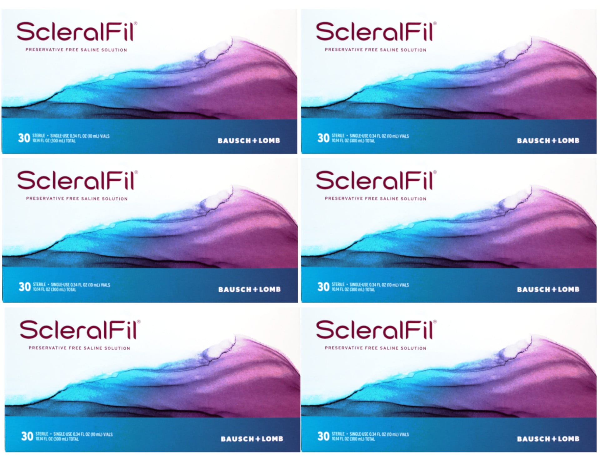 ScleralFil Preservative Free Saline Solution, 0.34 Fl Oz Vials, 30 ...