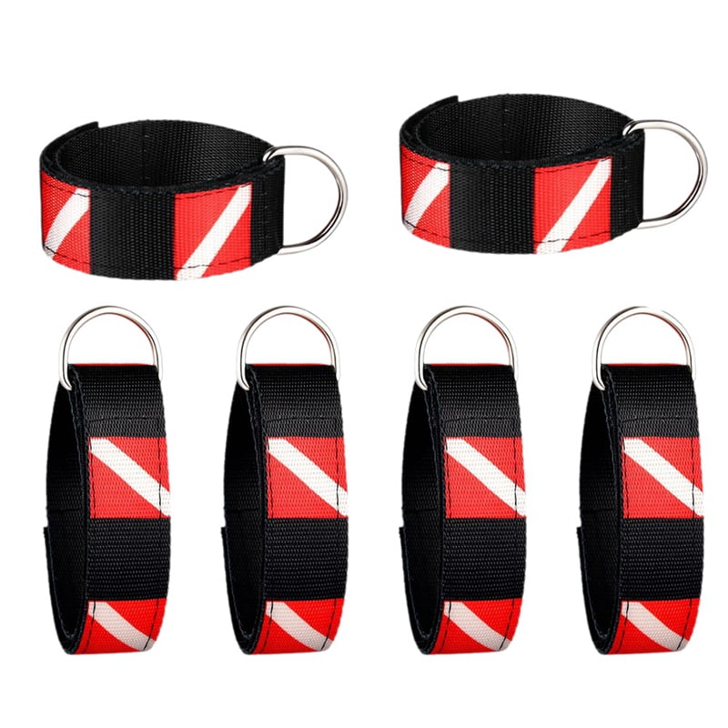6 Pack Scuba Diving Wrist Strap Adjustable Wristband with D Ring Sticky ...