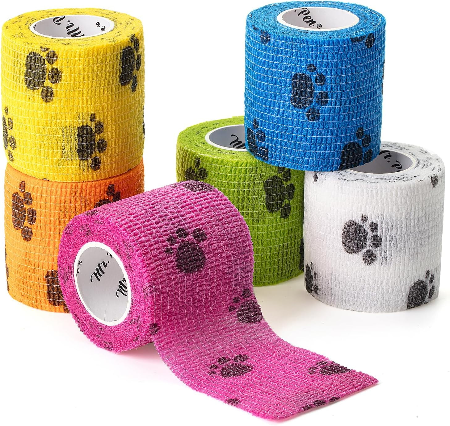 6 Pack Self Adhesive Bandage Wrap, Skin Colored Cohesive Bandages, x 5 ...