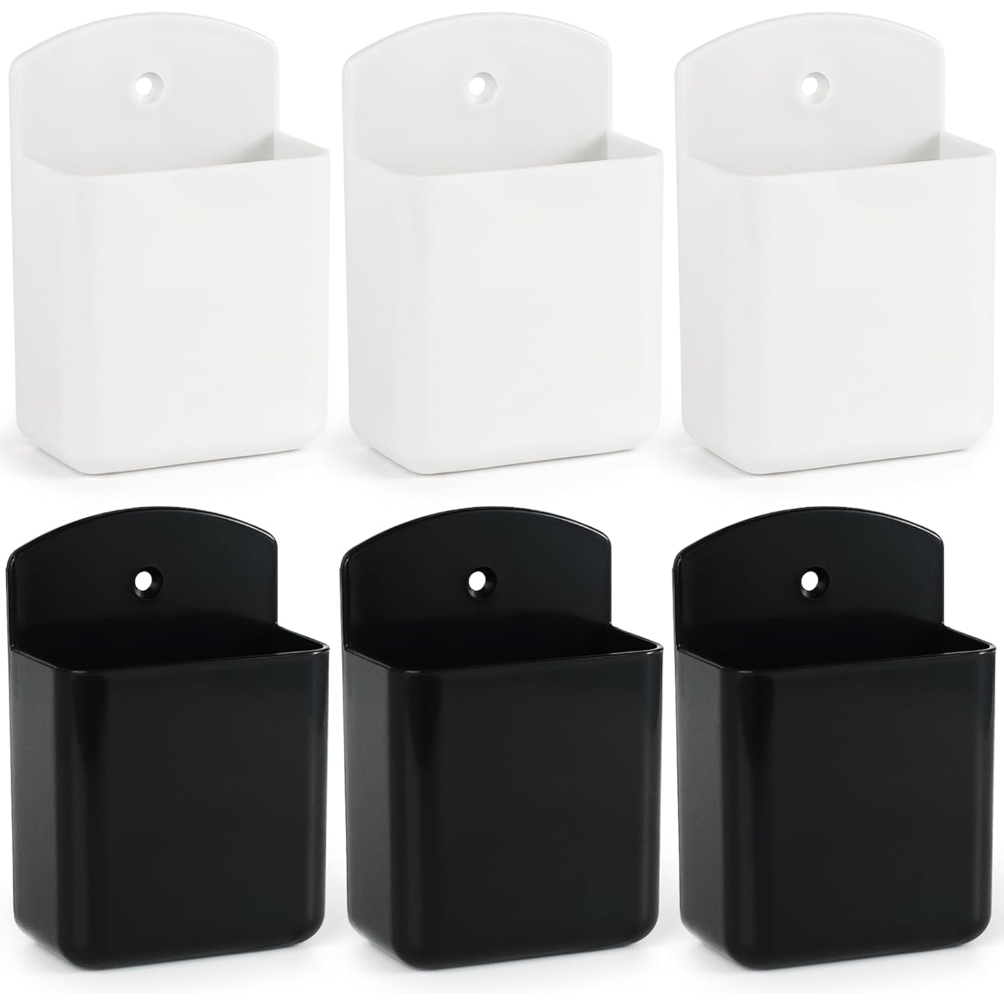 6-Pack Self-Adhesive Remote Control Holder, Wall Mount Organizer with ...
