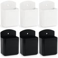 6-Pack Self-Adhesive Remote Control Holder, Wall Mount Organizer with ...