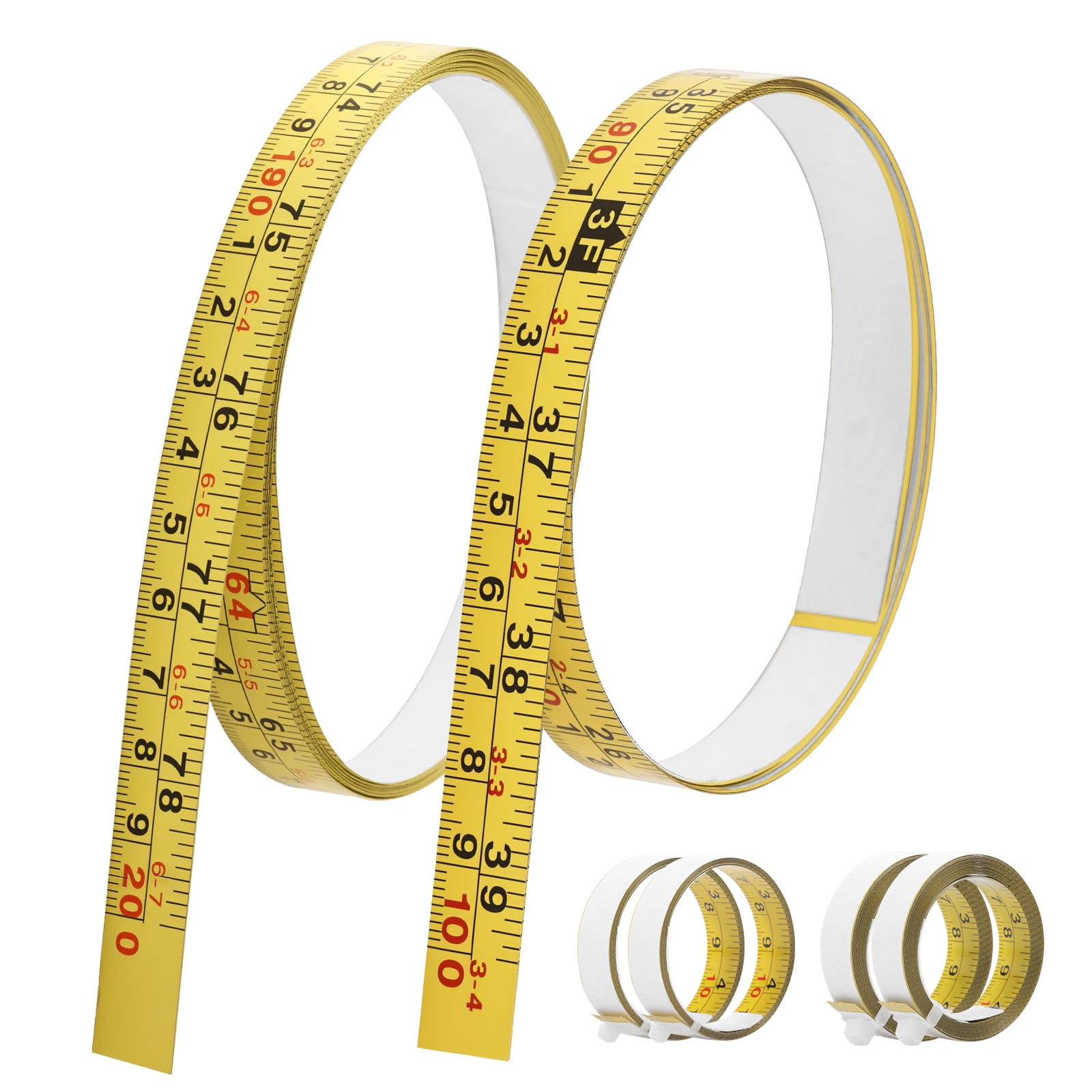 6 Pack Self Adhesive Tape Measure 3.28/6.56 FT Long 1/2 Inch Wide ...