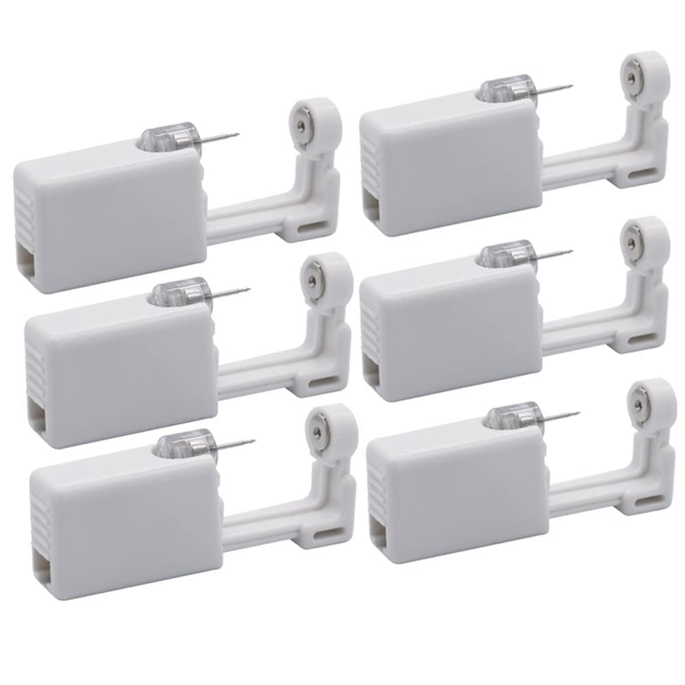 6 Pack Self Ear Piercing Gun Disposable Self Earring Piercing Kit ...