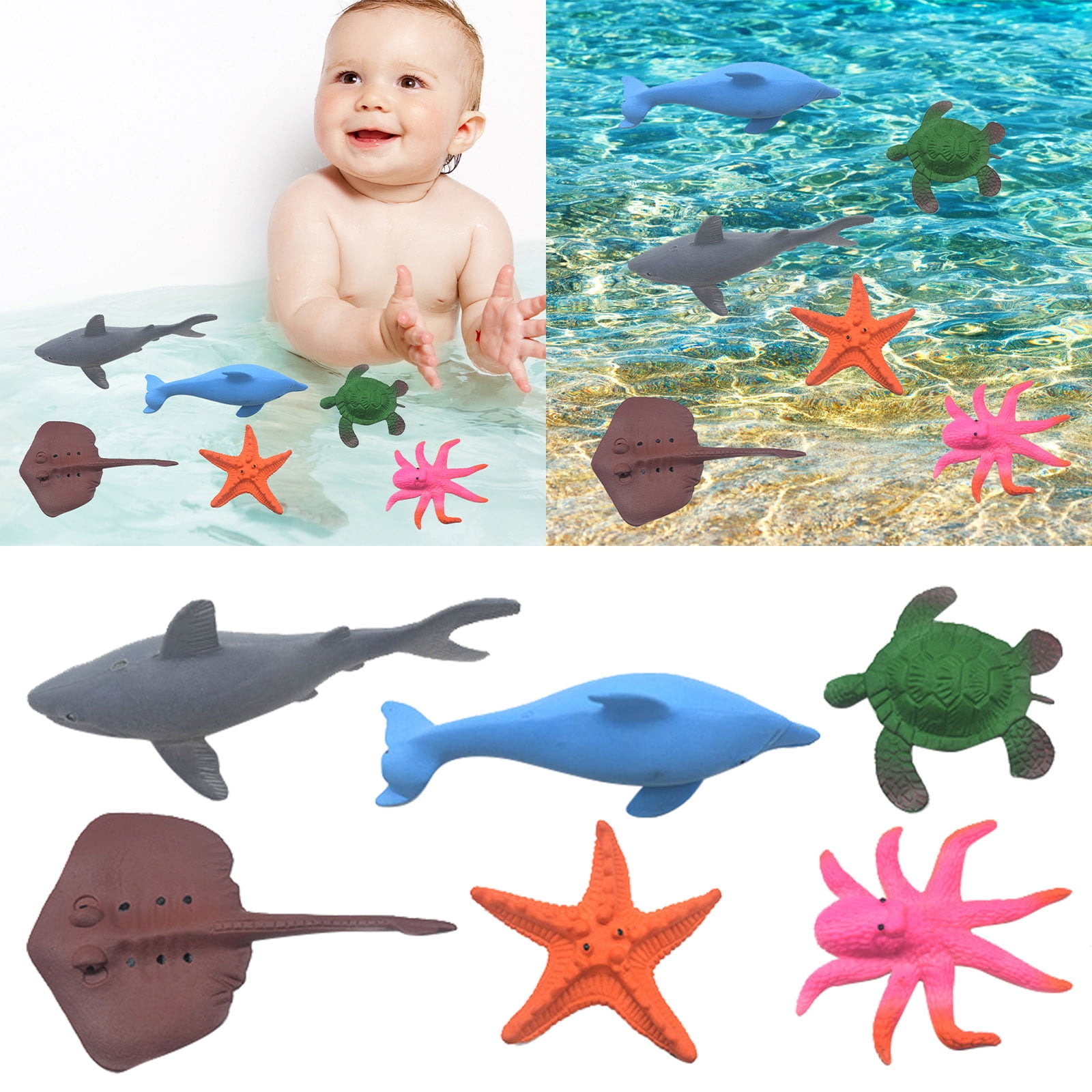 6 Pack Sensory Jelly Water Growing Sea Life Creatures Animals Amazing ...