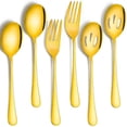 6 Pack Serving Spoons Set Includes 2 Serving Spoons 2 Slotted Serving ...