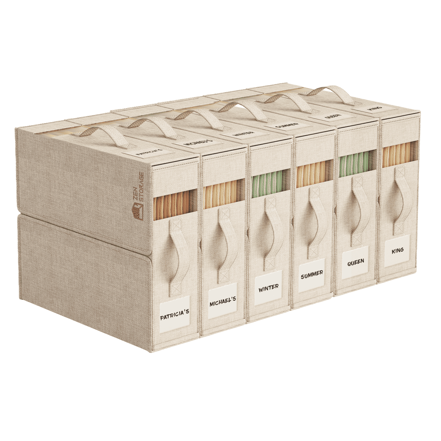 6 Pack Sheet Storage Organizer (King & Queen Size) with handle ...