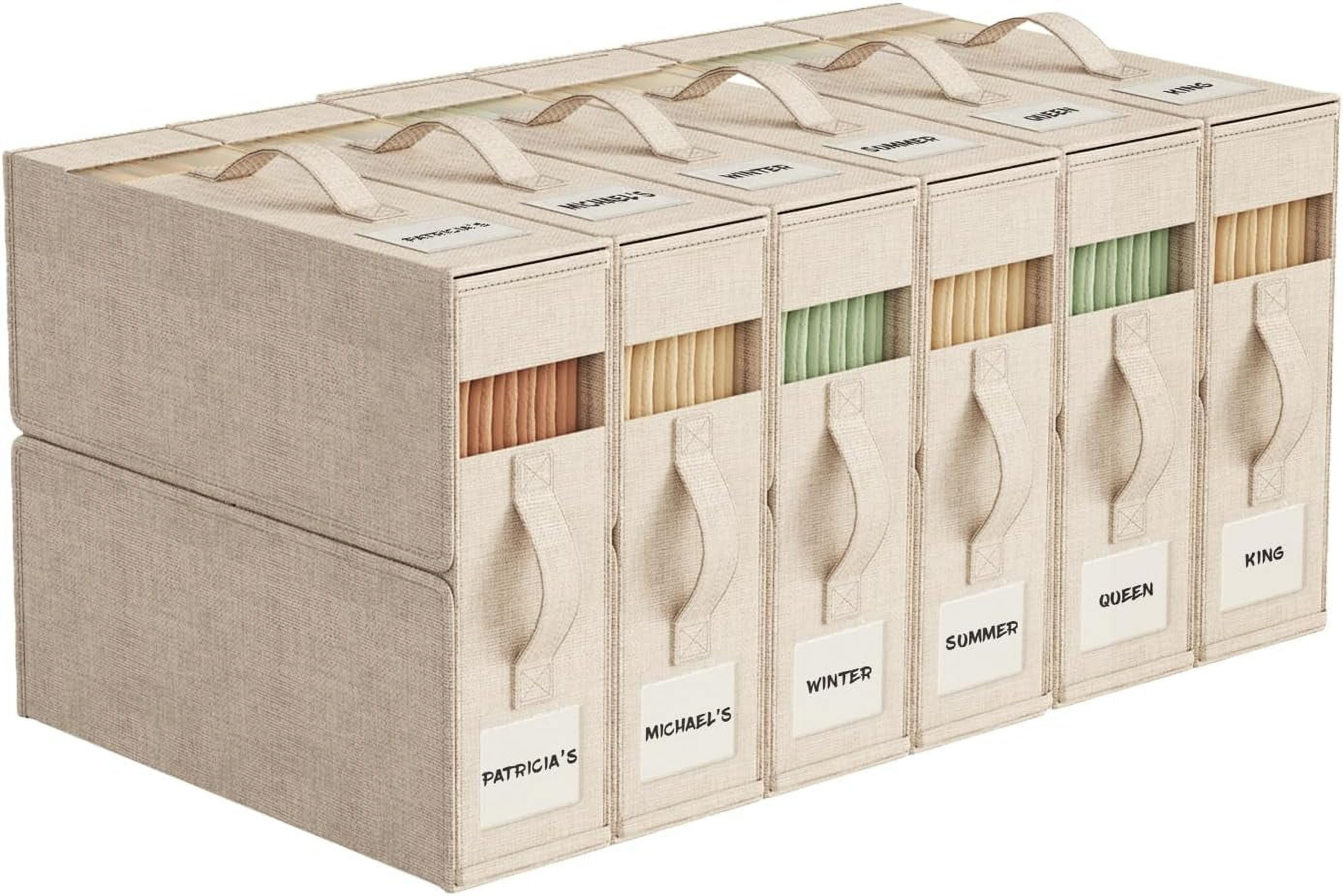 6 Pack Sheet Storage Organizer (King & Queen Size) with handle ...