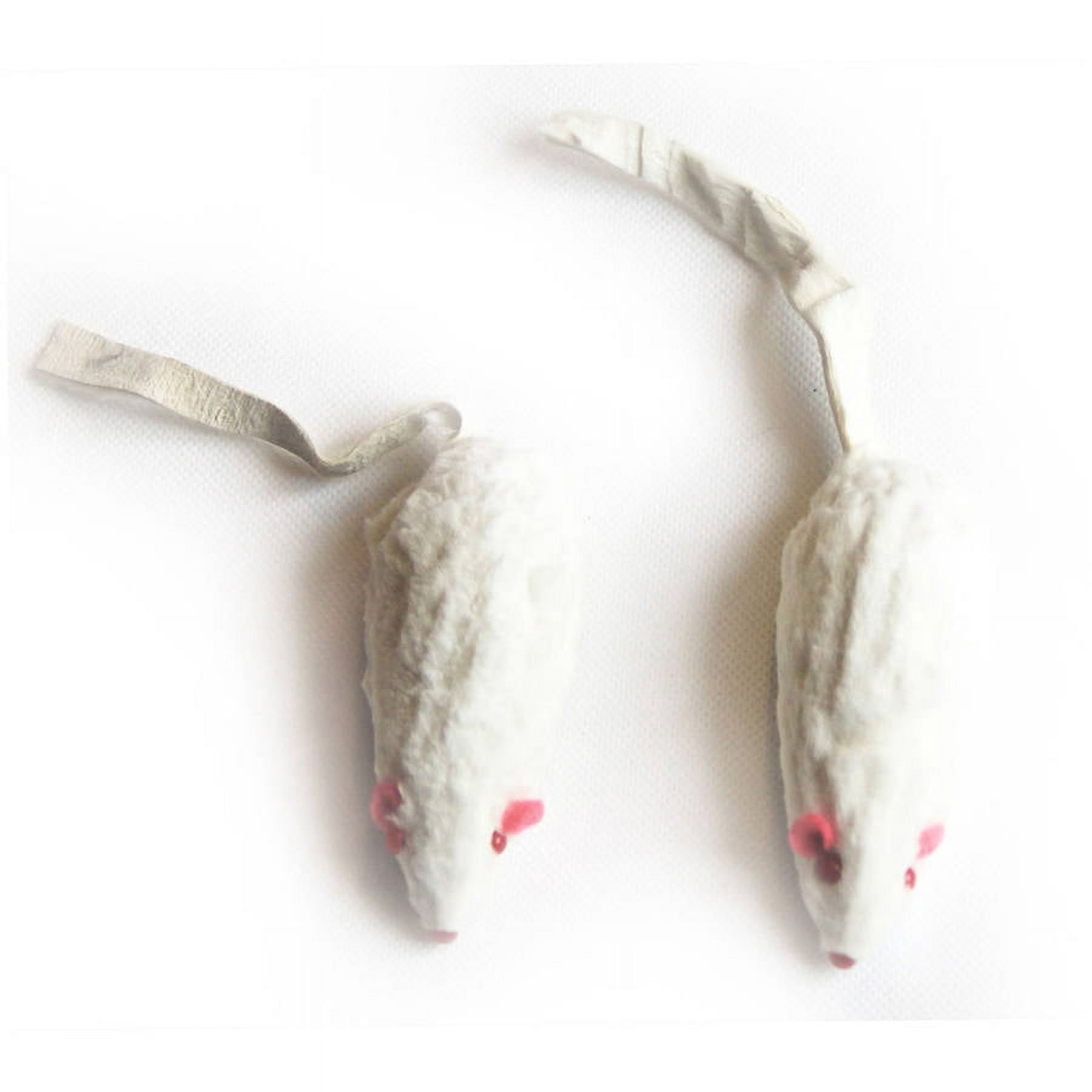 6-Pack Short Hair Fur Mice, Large, White, 12 Pieces - Walmart.com