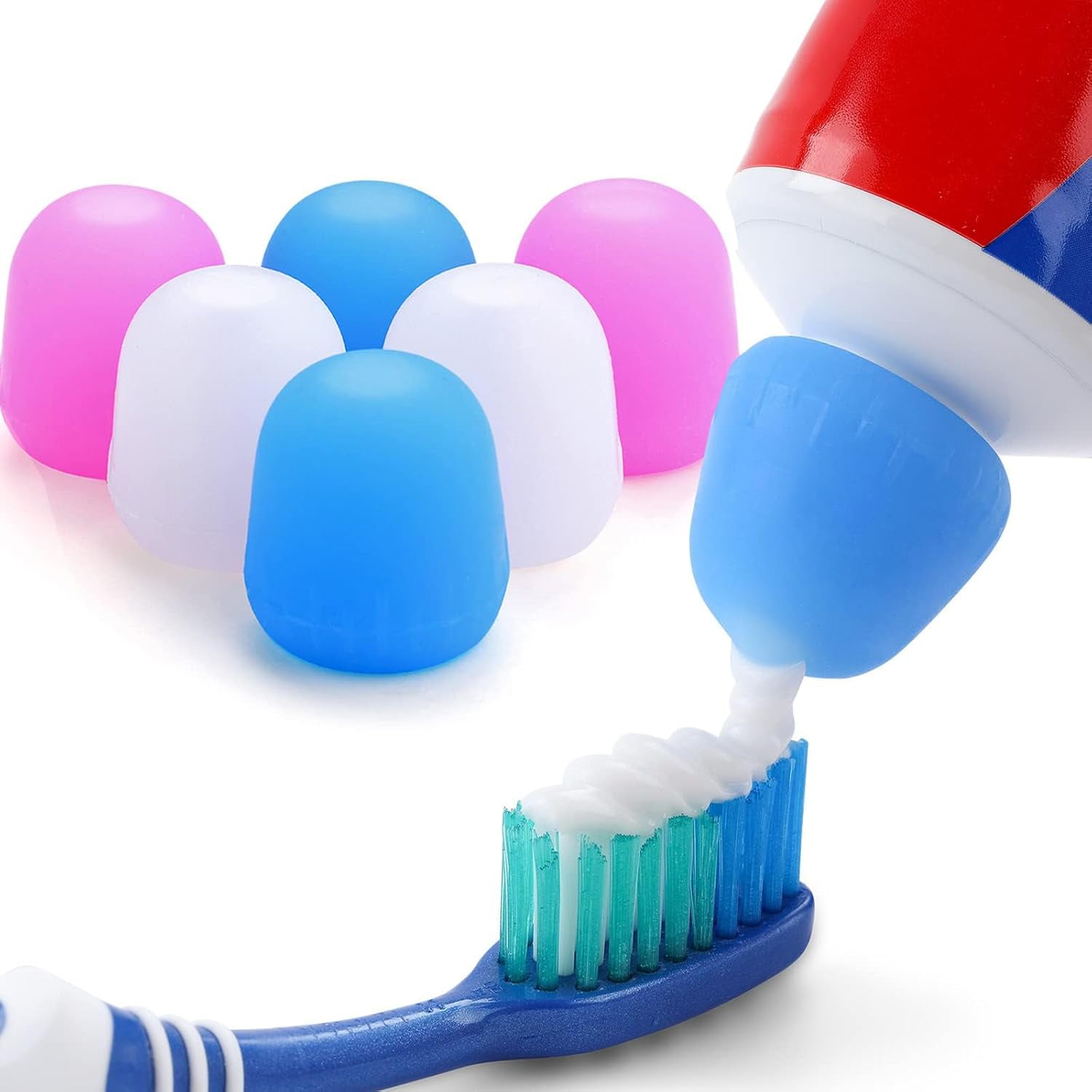 6 Pack Silcone Toothpaste Cap, Reusable Self Closing Toothpaste ...
