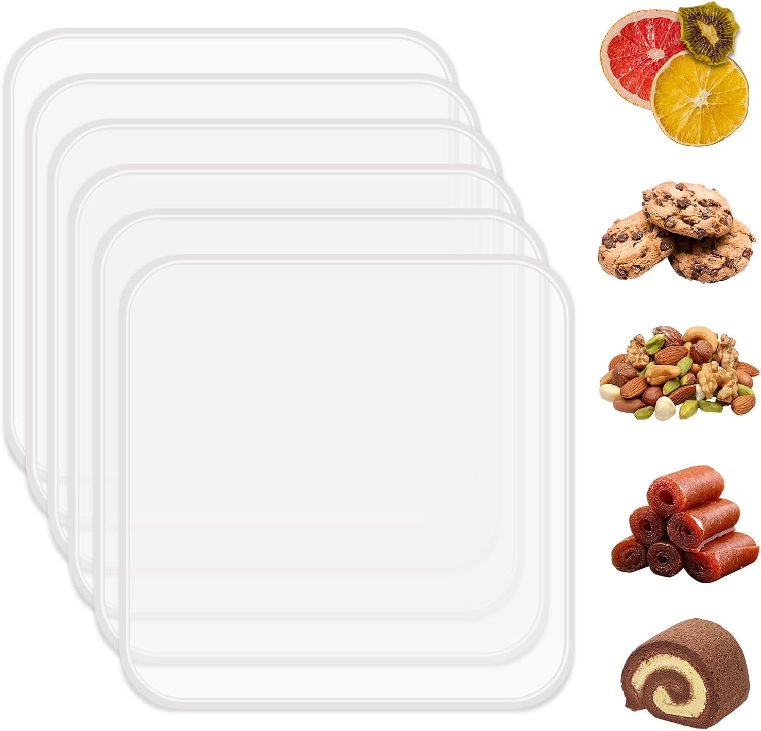 6 Pack Silicone Dehydrator Trays for Liquids, Fruit Leather Trays for ...