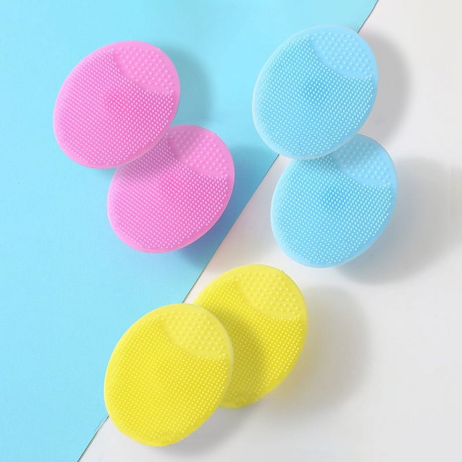 6 Pack Silicone Facial Cleansing Brush Pad,Face Scrubbers Exfoliator ...