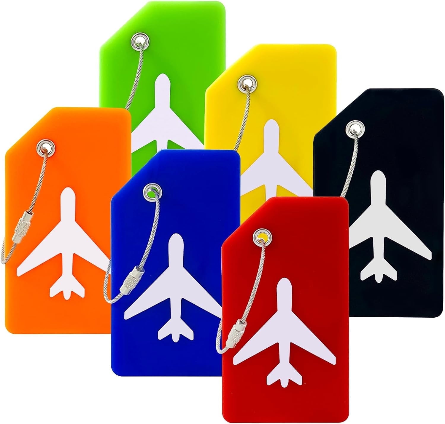 6 Pack Silicone Luggage Tags for Suitcases Travel Bag Tags Bulk,Personalized Travel Suitcase ...