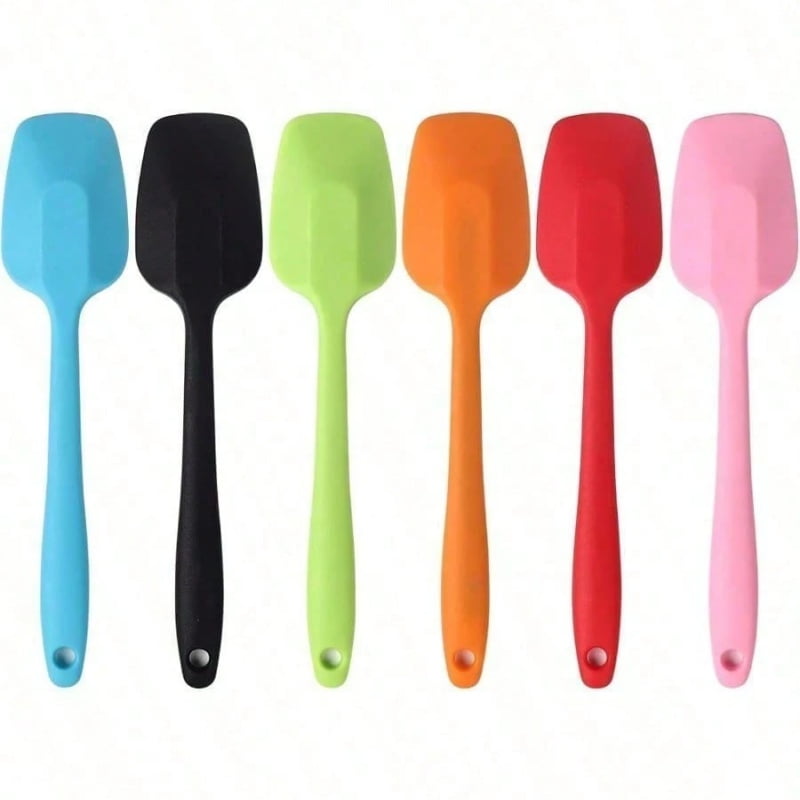 6 Pack Silicone Spatulas, 8.2 Inch Small Rubber Spoon Spatula Heat ...