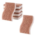 6 Pack Sisal Wood Pulp Sponge Cleaning Pads Natural Fiber Kitchen ...