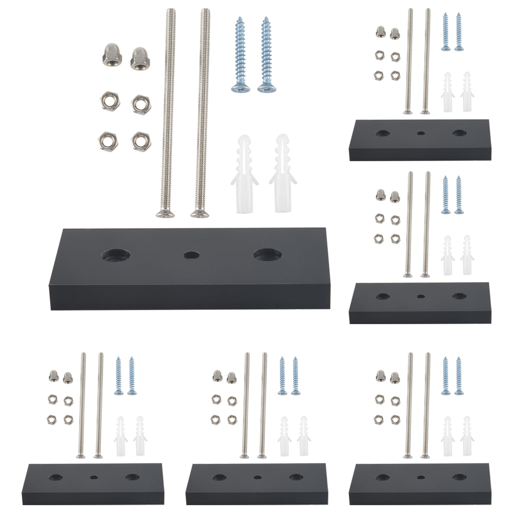 6 Pack Skateboard Floating Deck Display Wall Mount Rack Holder Hanger ...