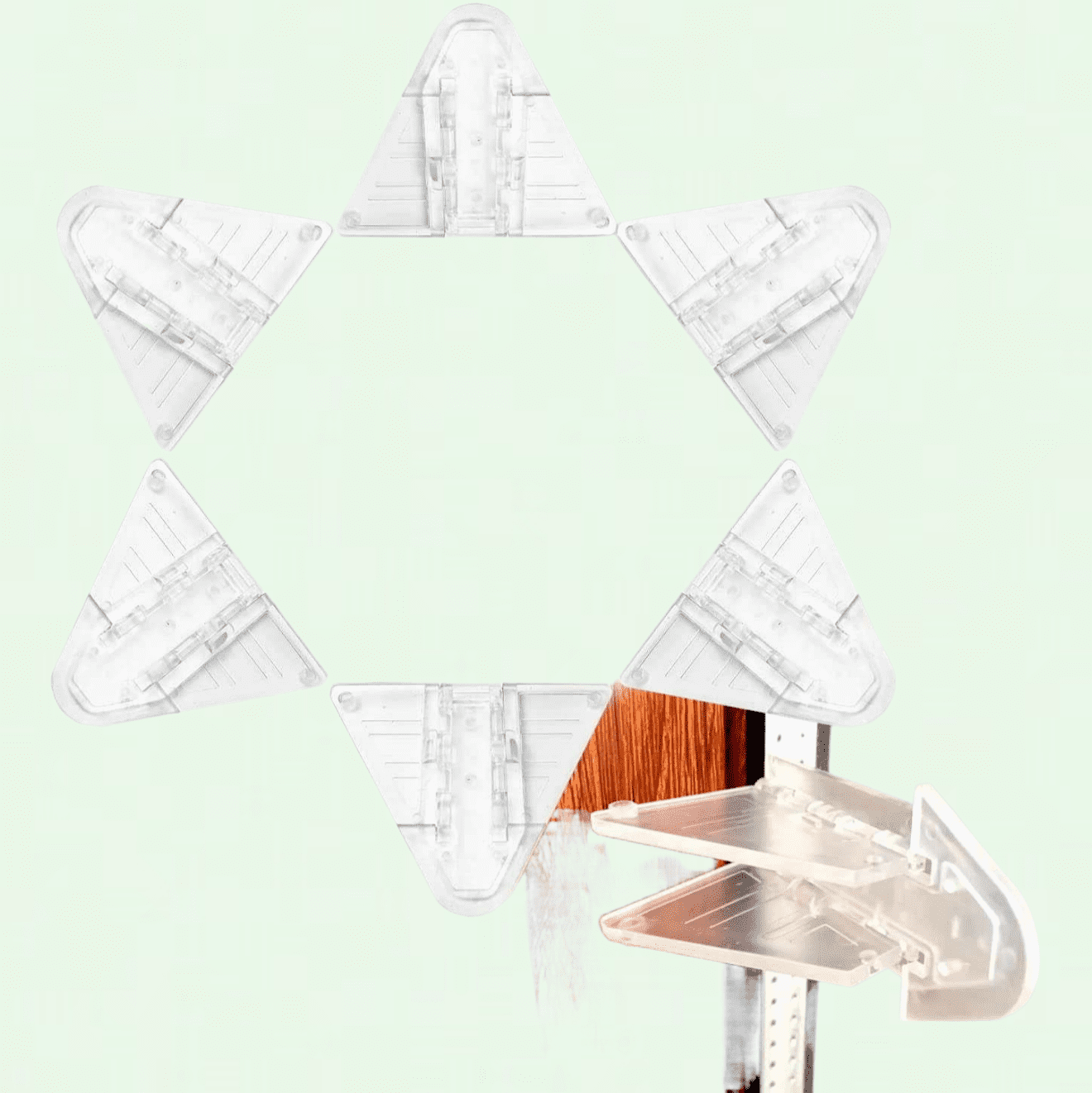 6 Pack Sliding Door Lock, Easy Installation Without Drill, Clear ...