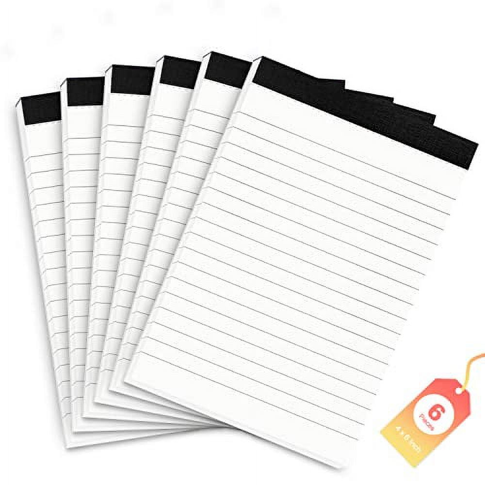 6 Pack Small Notepads for Office 4 x 6 Inch Pocket Note Pad for ...