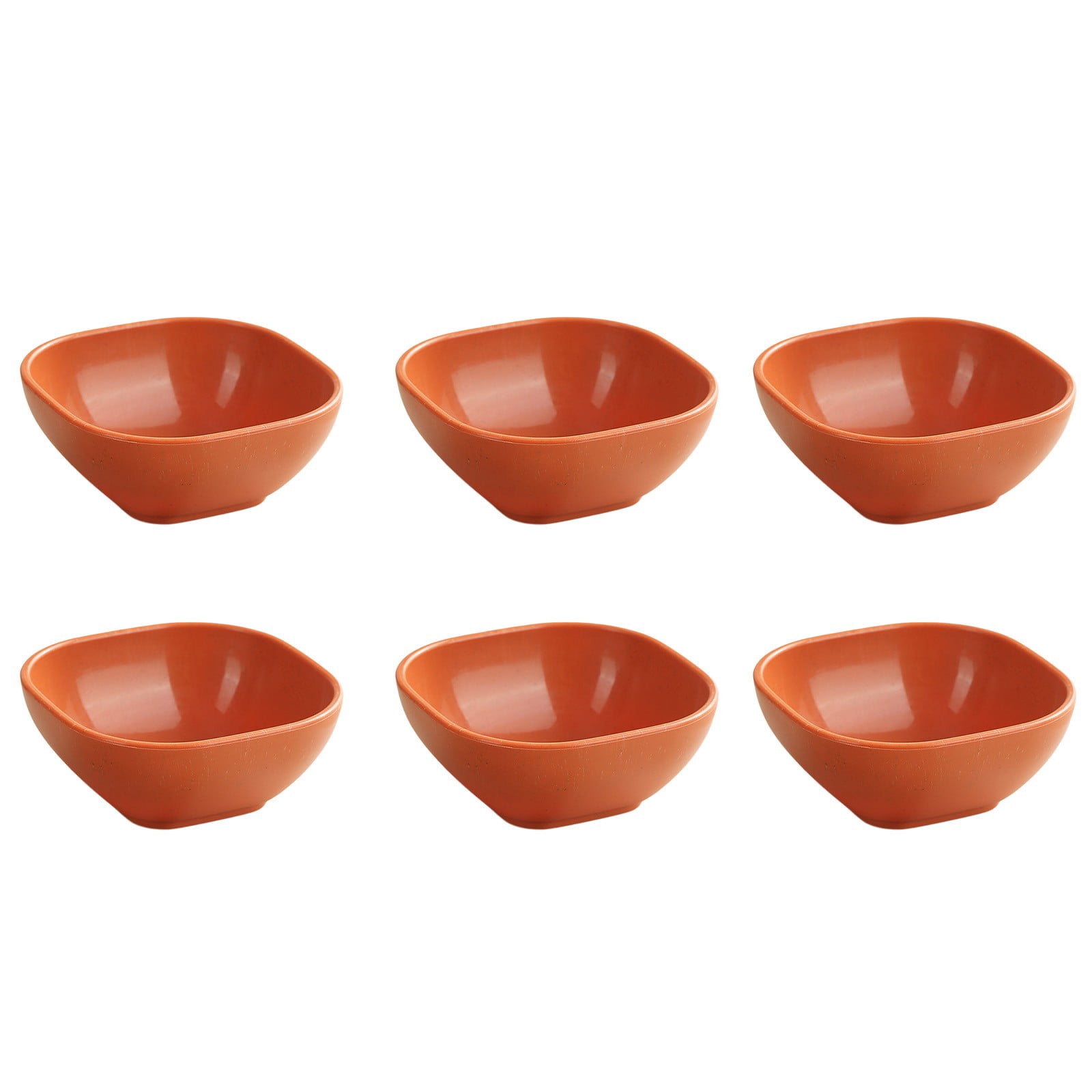6 Pack Small Plastic Bowls - Unbreakable Wheat Straw Dipping & Prep ...