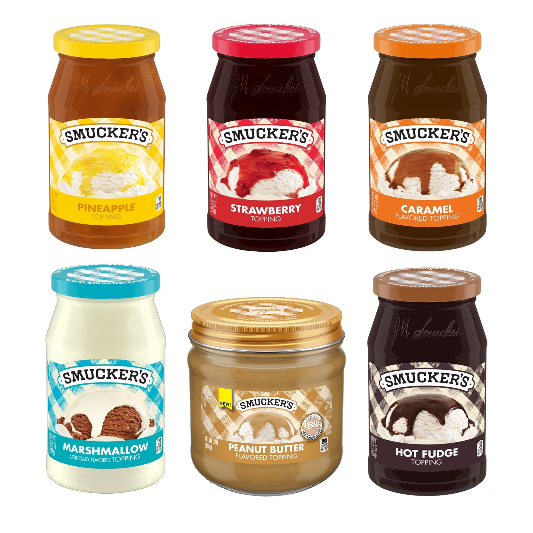 Smucker's Ice Cream Topping Variety Pack with Caramel, Chocolate ...