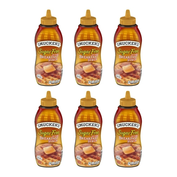 Smucker's Breakfast Syrup, 6 Pack, 14.5 oz Bottles, Sweetened with ...