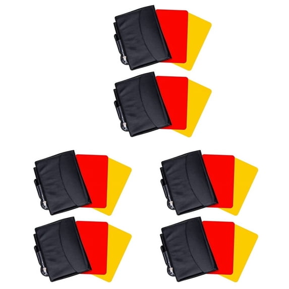 6 Pack Soccer Referee Card Sets,Warning Referee Red and Yellow Cards ...