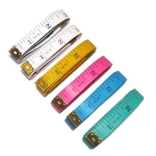 6 Pack Soft Tape Measure Double Scale 60-inch/150cm,Fabric Craft Tape ...