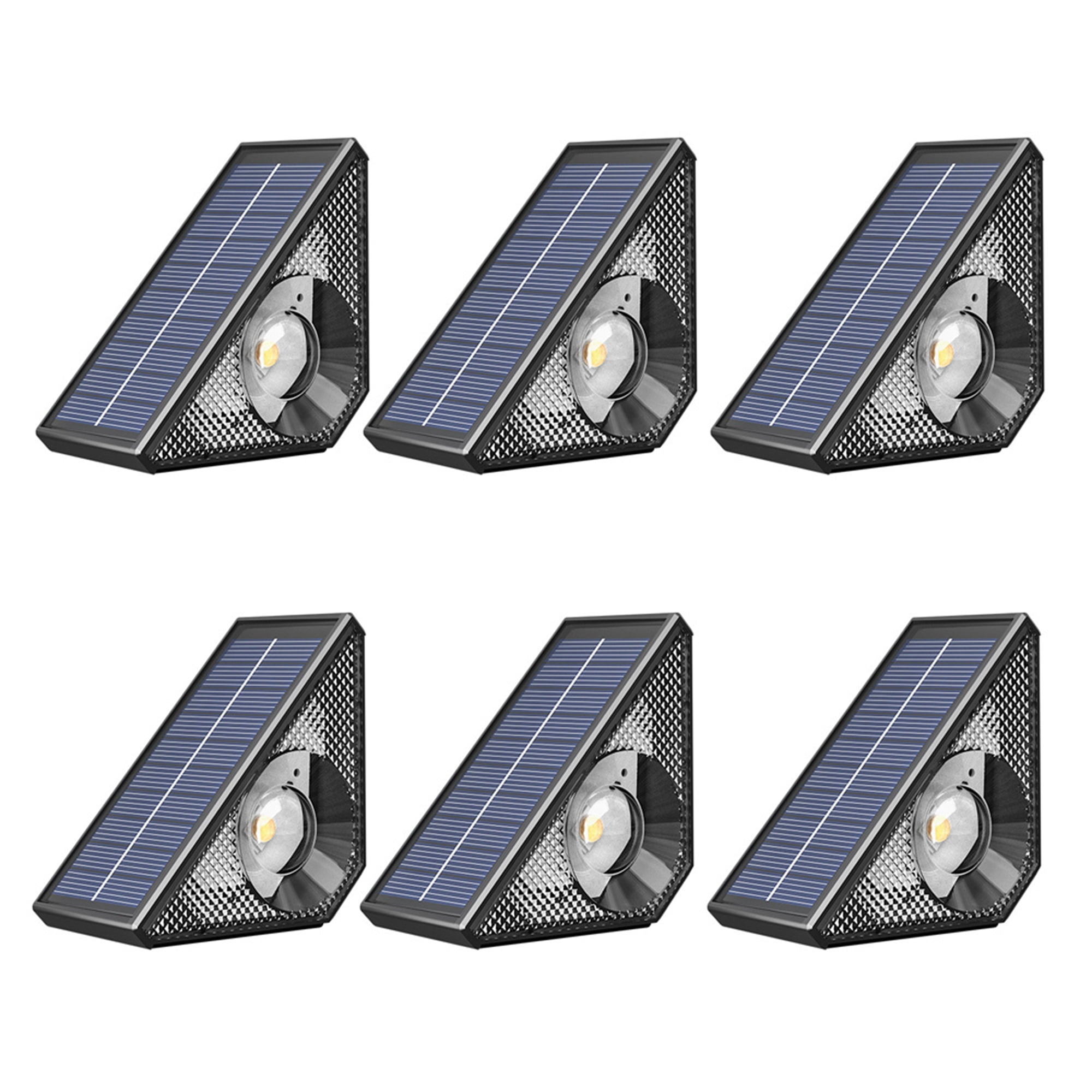 6 Pack Solar LED Solar Stair Lights Outdoor Step Lighting Stainless ...