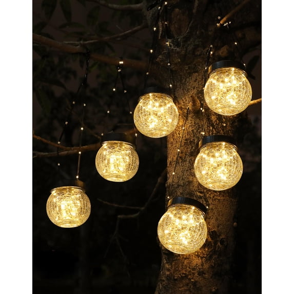 6-Pack Solar Lantern Solar Lights Outdoor Waterproof, Solar Powered ...