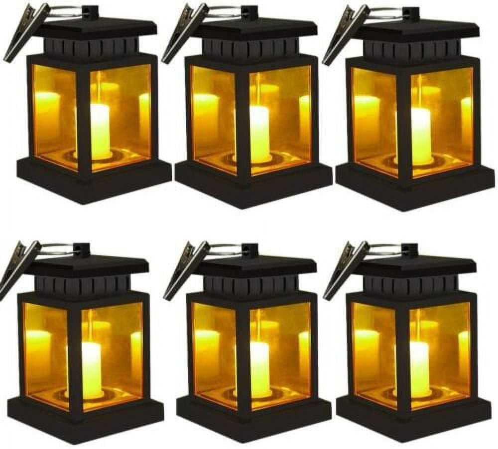 6 Pack LED Powered Solar Lanterns Outdoor, Waterproof Decorative ...