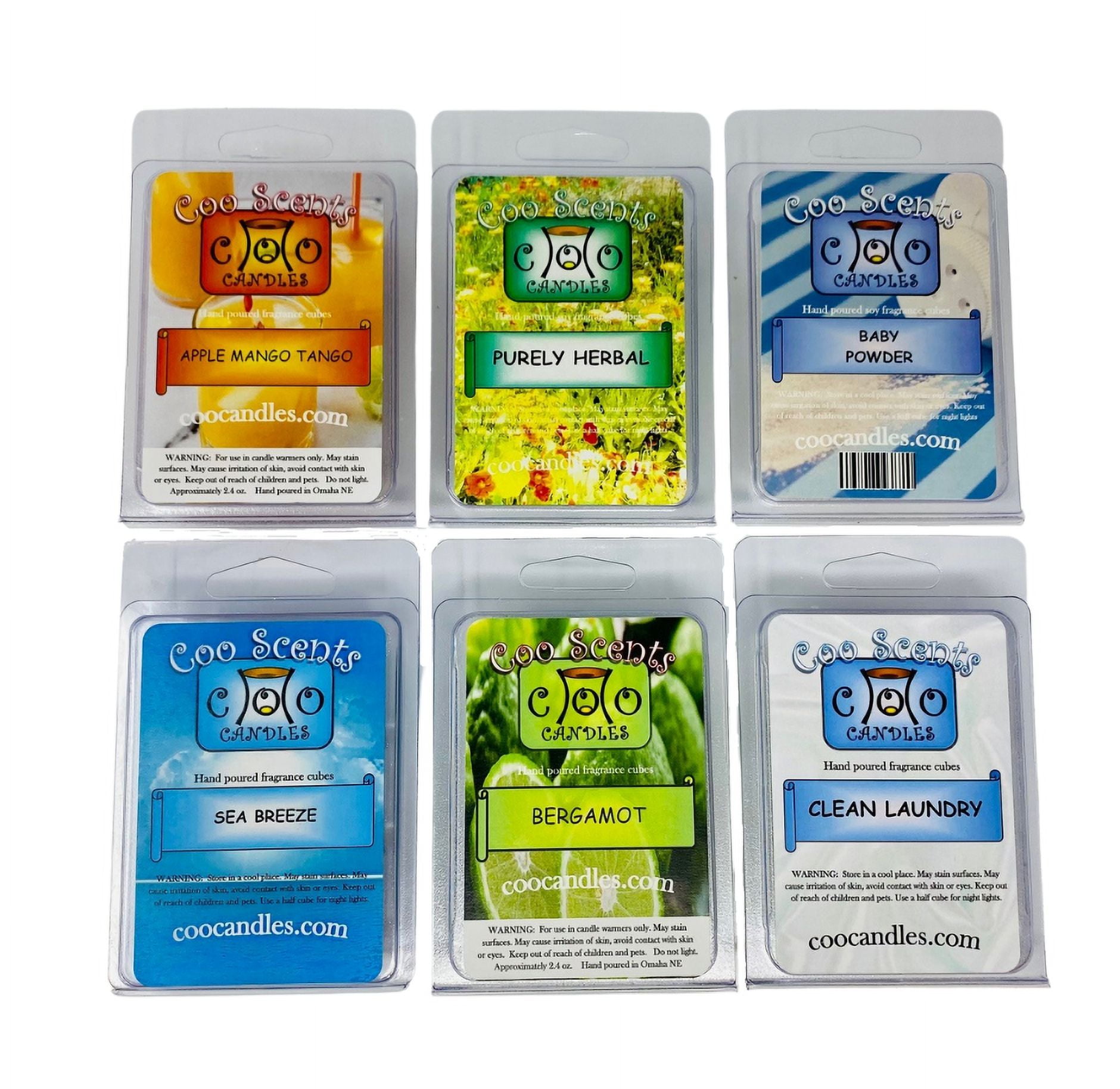 6 Pack Soy Candle Wax Bar Melts - Clean and Fresh Pack. Clean Laundry ...