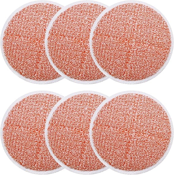 6-Pack Spin Mop Pads Compatible BISSELL Spinwave Replacement Mop Pads ...