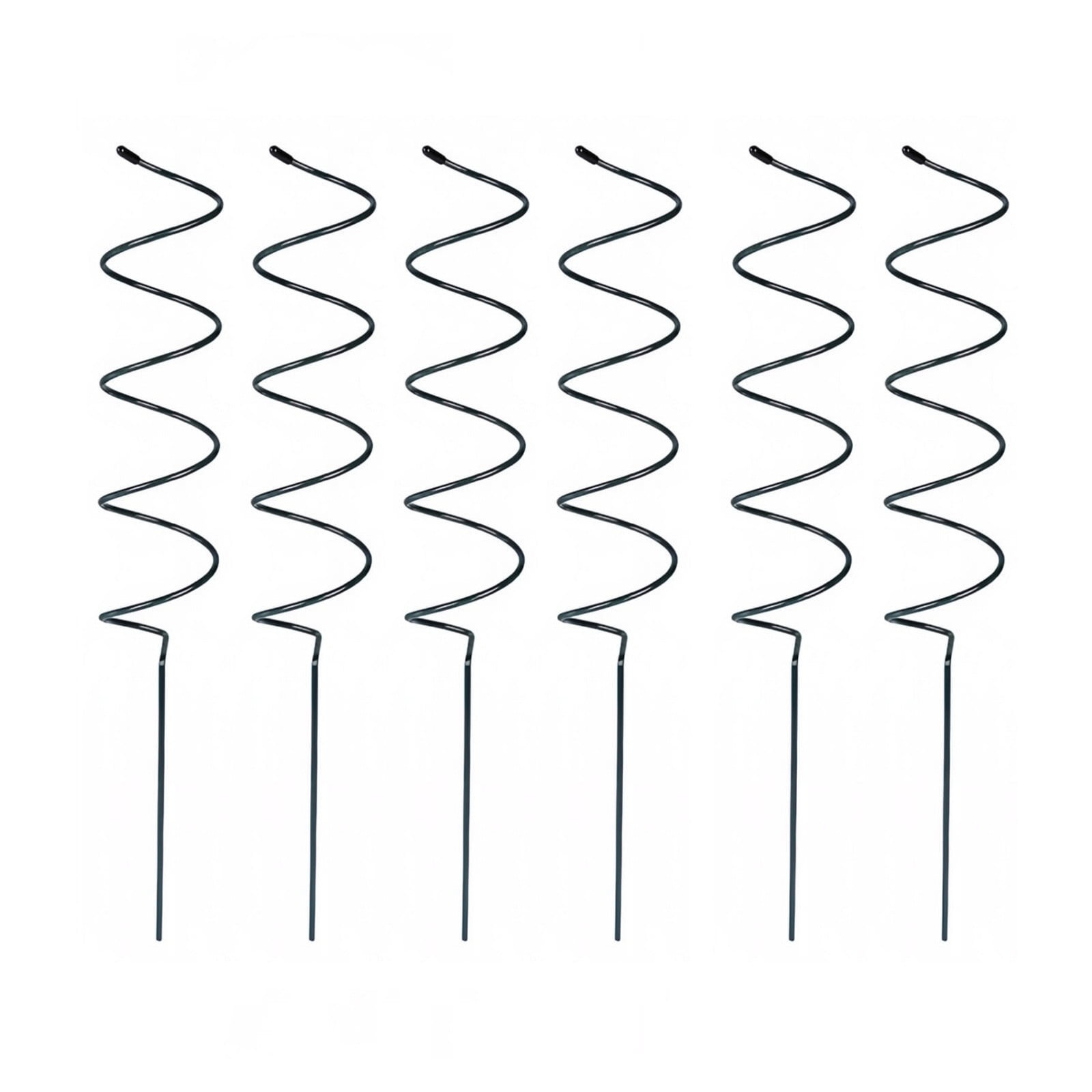 6-Pack Spiral Plant Support Stakes 36" Metal Garden Stake Tower for ...