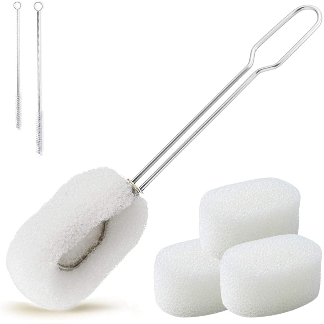 6-Pack Sponge Bottle Dish Brush with Handle, Non-Scratch Washing ...