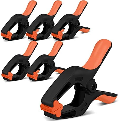 6-Pack Spring Clamps Heavy Duty, 7-inch Large Plastic Clamps for Crafts ...