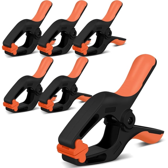 6-Pack Spring Clamps Heavy Duty, 7-inch Large Plastic Clamps for Crafts ...
