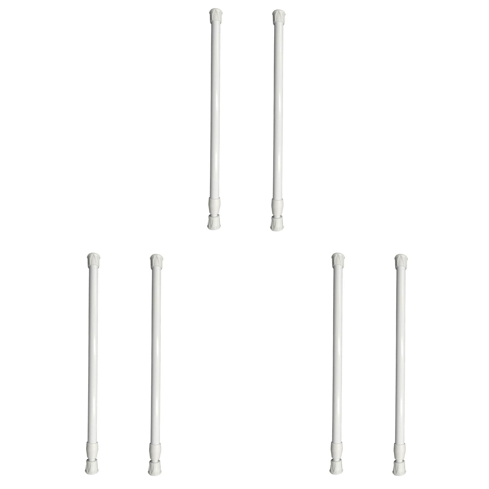 6 Pack Spring Tension Curtain Rod Adjustable Sliding Window Bars 15.7 ...