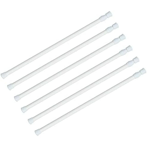 6 Pack Spring Tension Rods for Windows 28 to 48 Inch, Adjustable ...