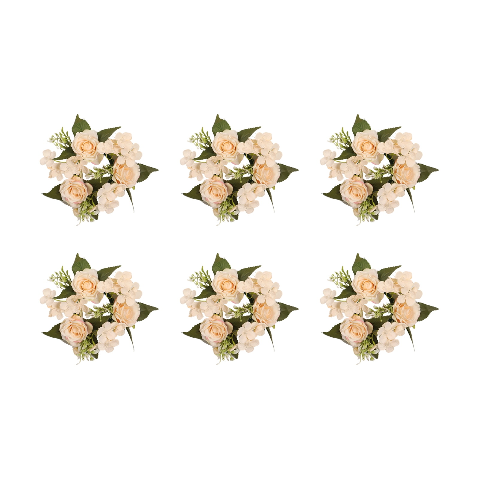 6 Pack Spring Wreaths for Front Door Spring Door Wreath 8 Inch Floral ...