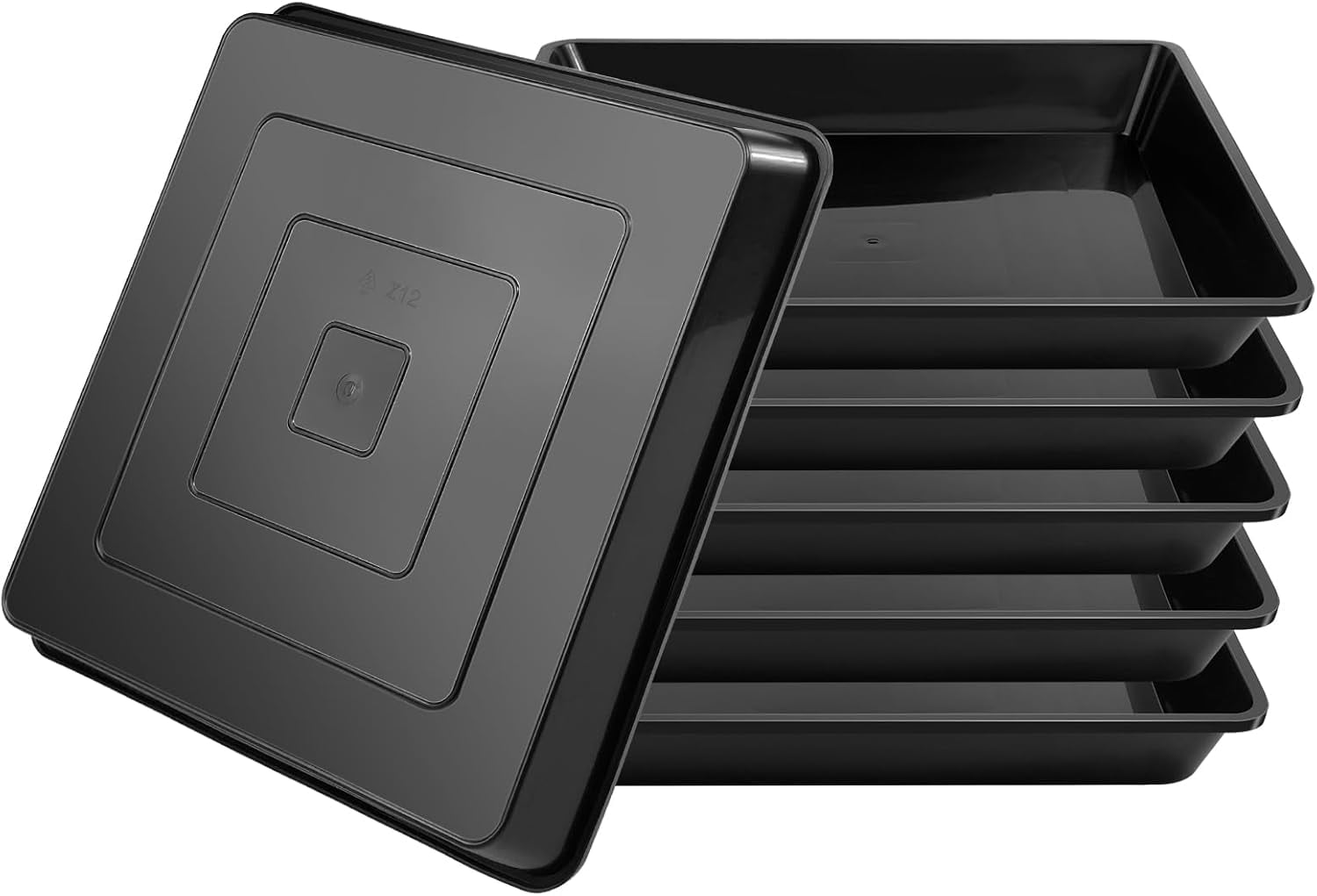 6 Pack Square Plant Saucer 6 8 10 12 14 16 Inch, Durable Thick Plant ...