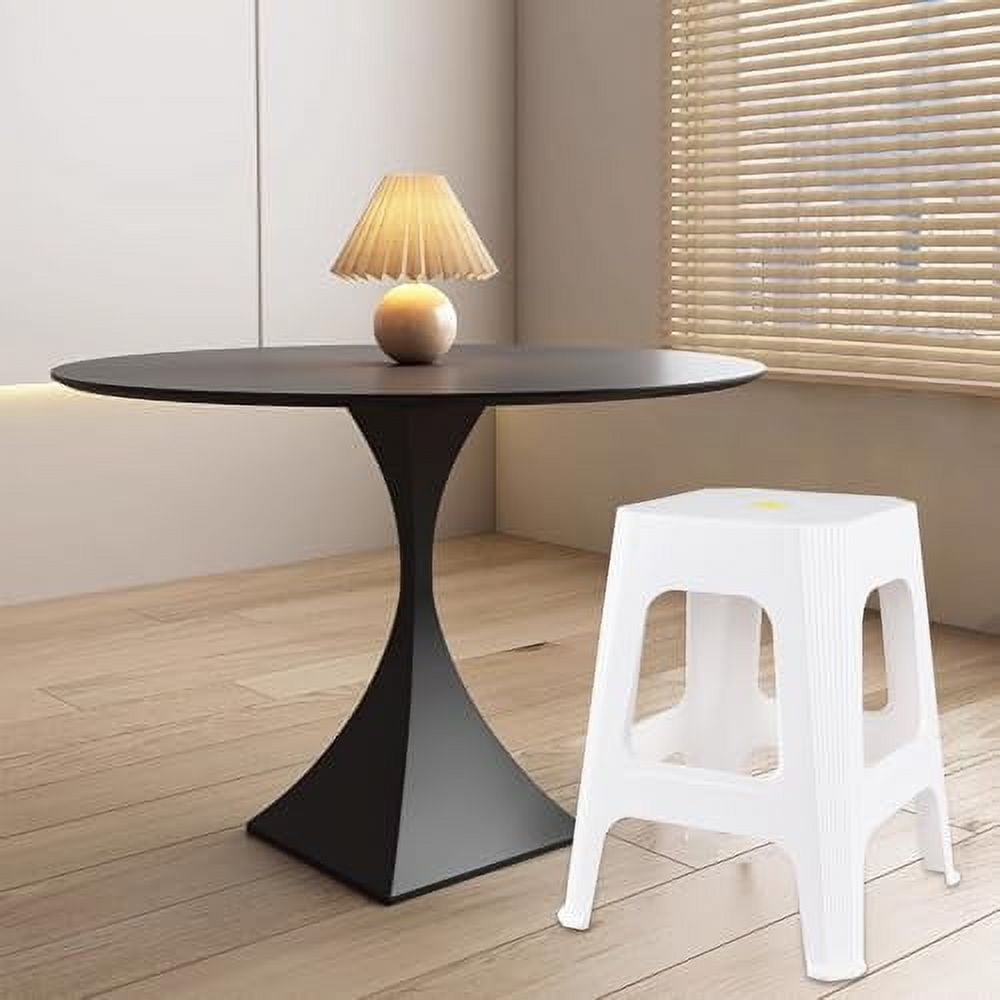 6 Pack Square Plastic Stackable Stools, 18.9 Inch Plastic Stacking ...
