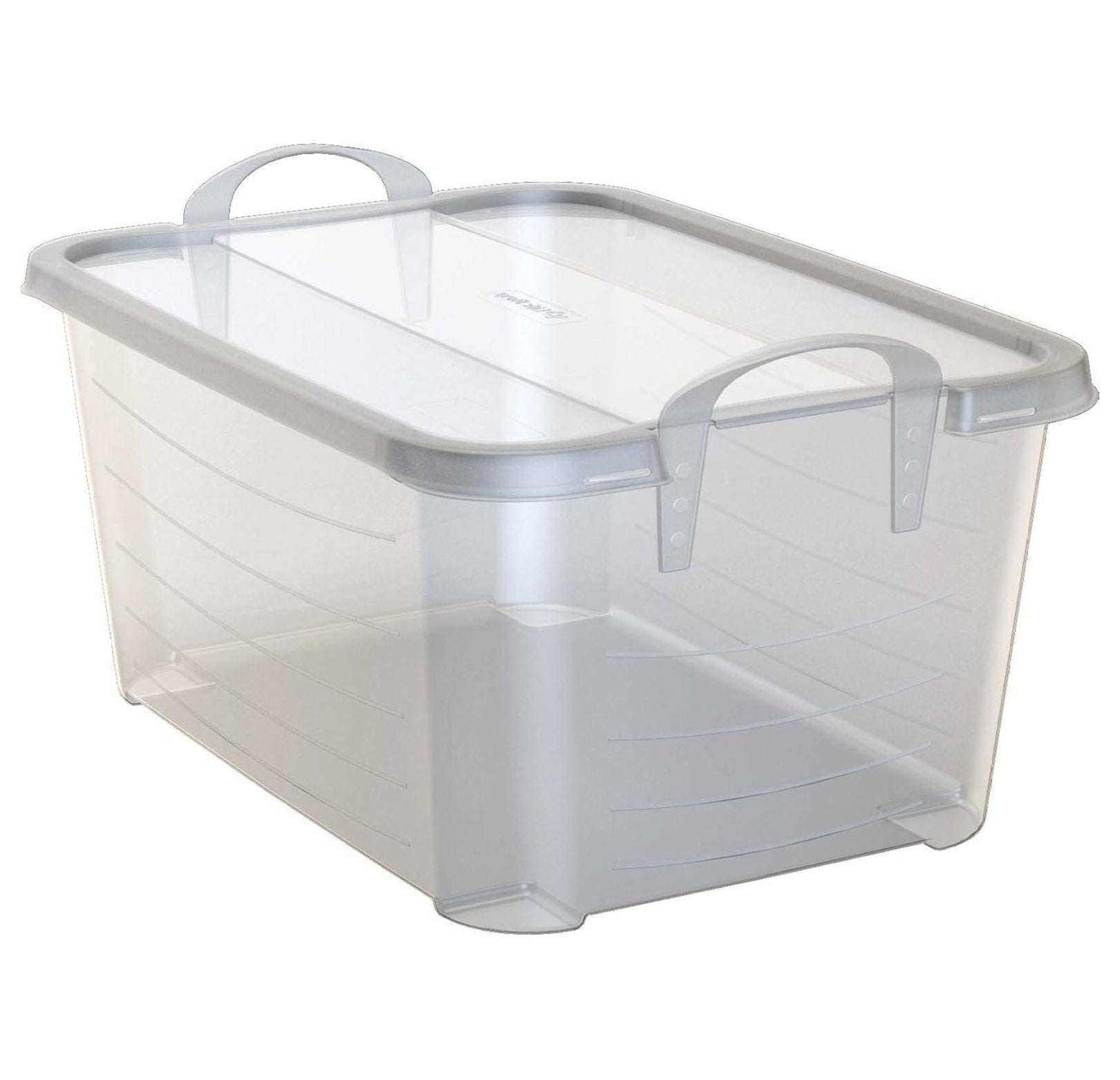 6-Pack Stackable Home Storage Box Lidded Containers w/Lids, 55 Qt ...