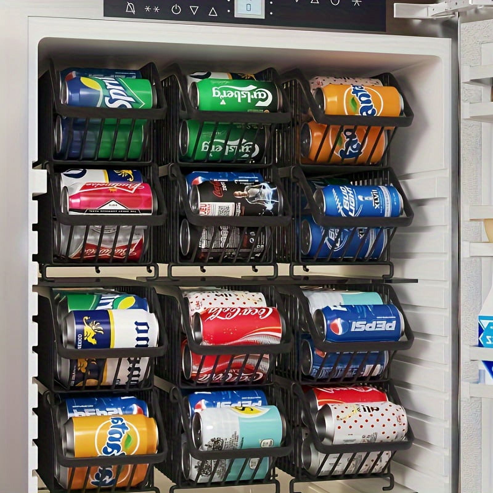 6 Pack Stackable Soda Can Storage Dispenser, Refrigerator Soda Can ...