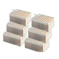6-Pack Stackable Steel Frame Closet Storage Boxes, Transparent Foldable ...