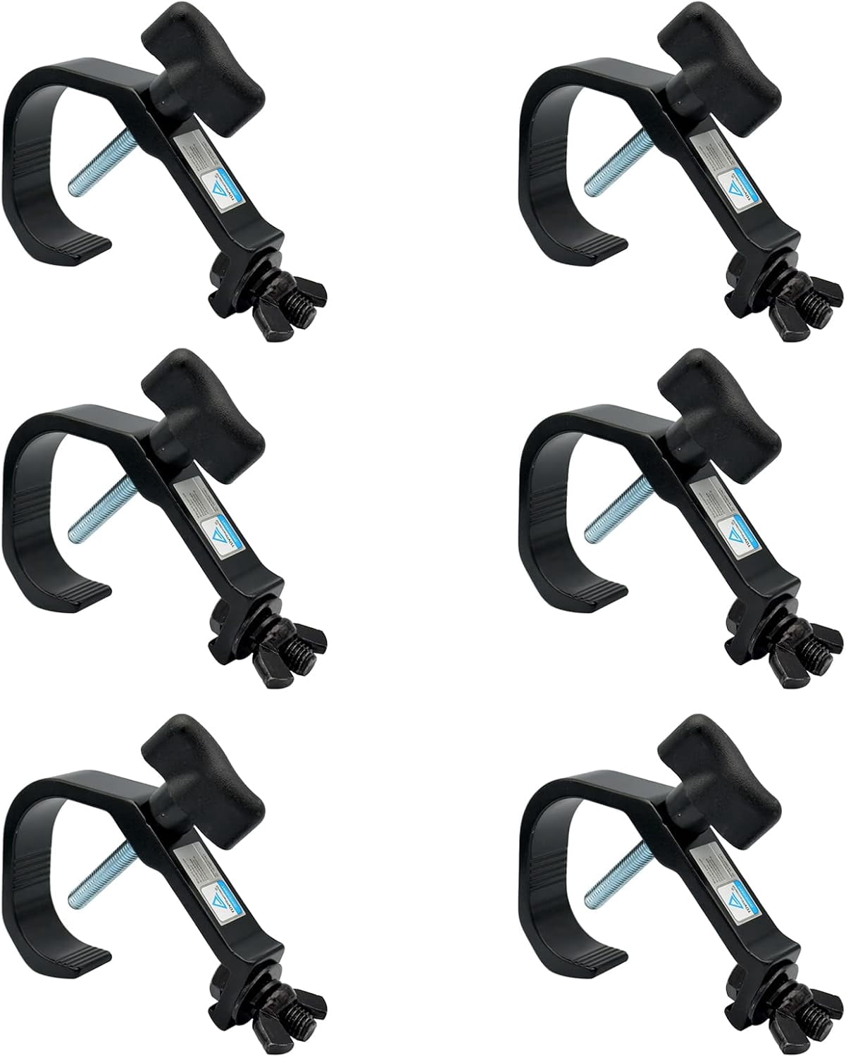 6 Pack Stage Light Clamp Hooks, Aluminum DJ Truss Clamps, LED PAR DJ ...