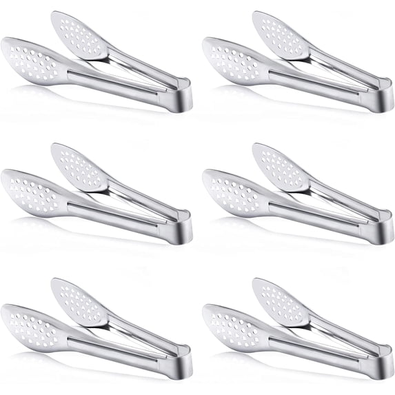 6 Pack Stainless Steel Buffet Serving Tongs 9 Inch Kitchen Cooking ...