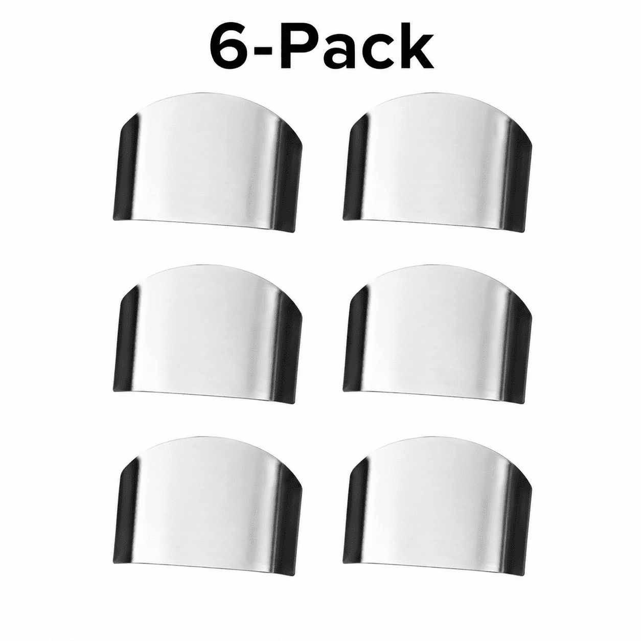 6 Pack Stainless Steel Finger Guard for Meat Cutting, Vegetable Slicing ...