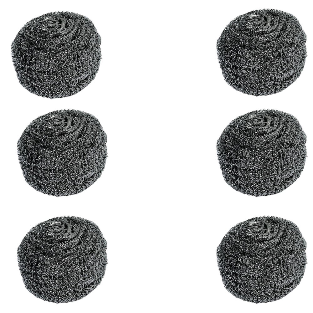 6 Pack Stainless Steel Wool Scrubber, Scrubbing Scouring Pad,Steel Wool ...