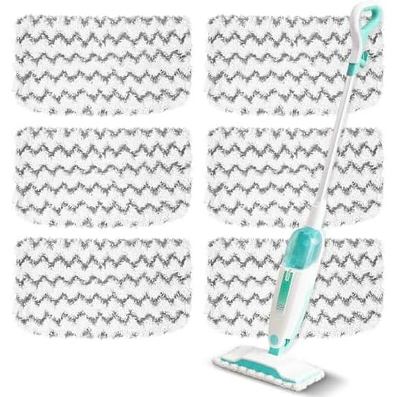 6 Pack Steam Mop Replacement Pads Compatible with Shark Steam Mops ...